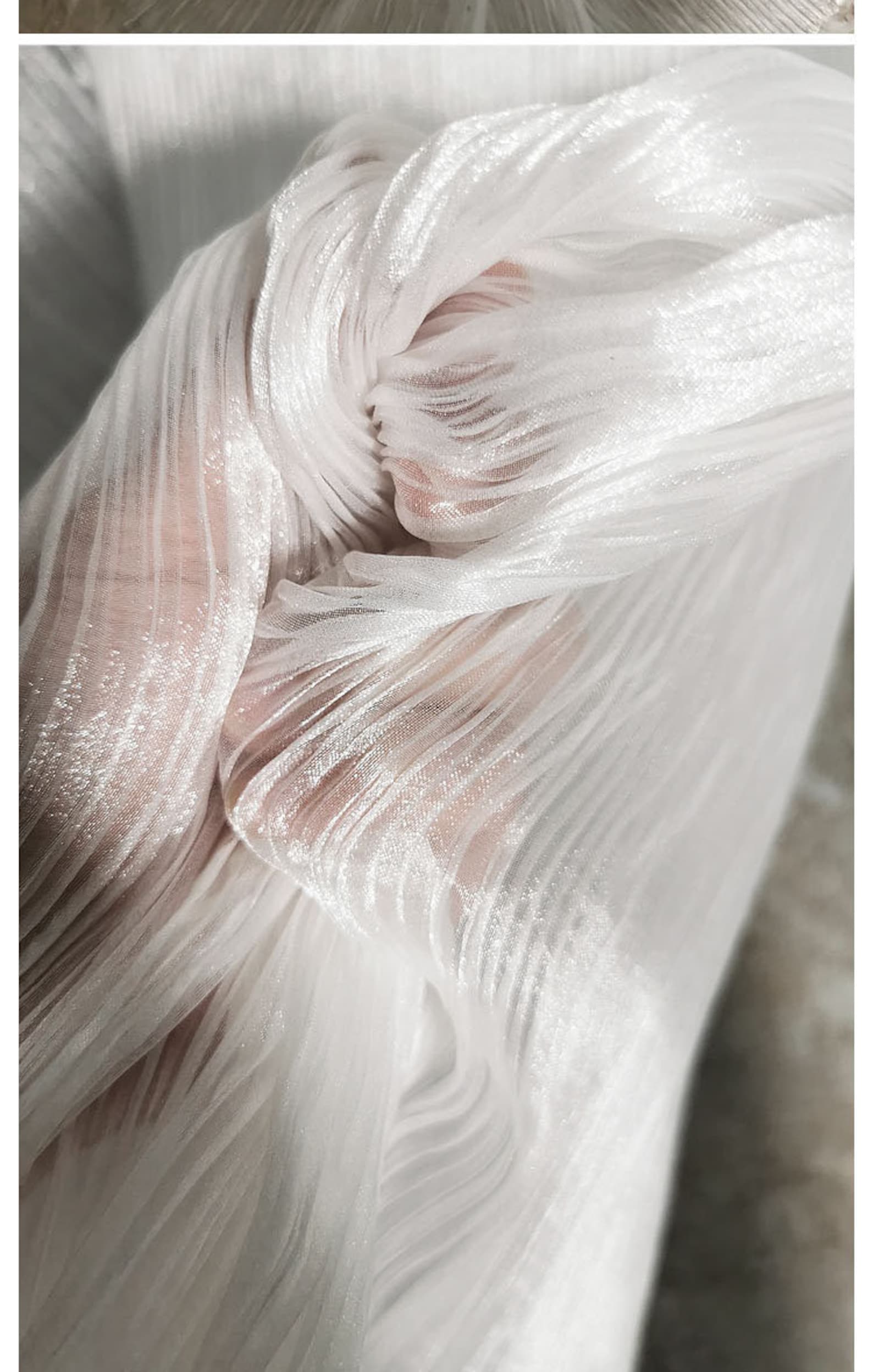Stiff Shimmer Pleated Organza Lace Fabric Gleam Organza - Etsy