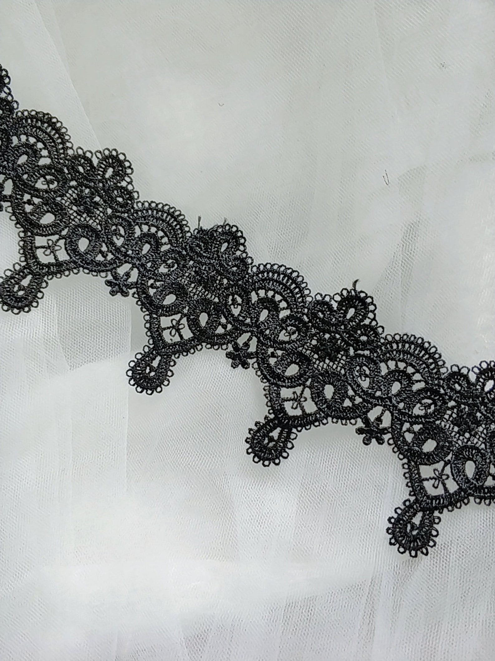 Black Venice Lace Trim Retro Rococo Lace Black Bridal Lace - Etsy
