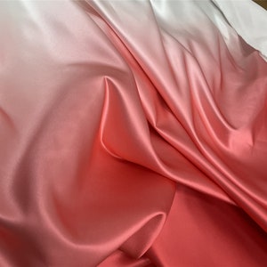 Gradient Fabric, Ombre Satin DIY Polyester Sewing Fabric for ...
