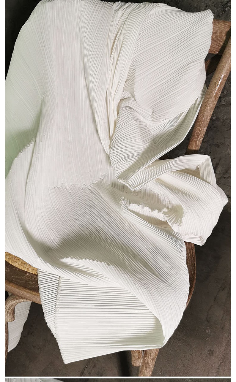 Stiff Ruffled Fabric Pleated Texture Bridal Gown Fabric for - Etsy