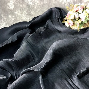 Stiff Ruffled Fabric in Pink, Pleated Texture Bridal Gown Fabric for ...