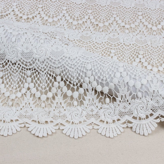 Sewing & Fiber Canvas & Fabric White Guipure Lace Fabric Home Decor ...