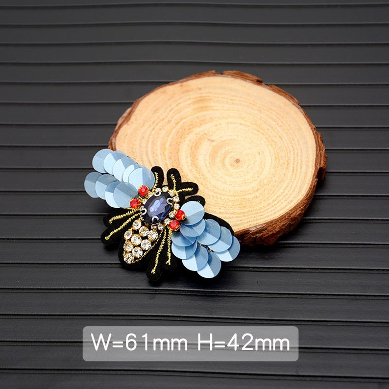 Lovely Bees Beaded Bee Patches Gold Sequined Embroidered - Etsy