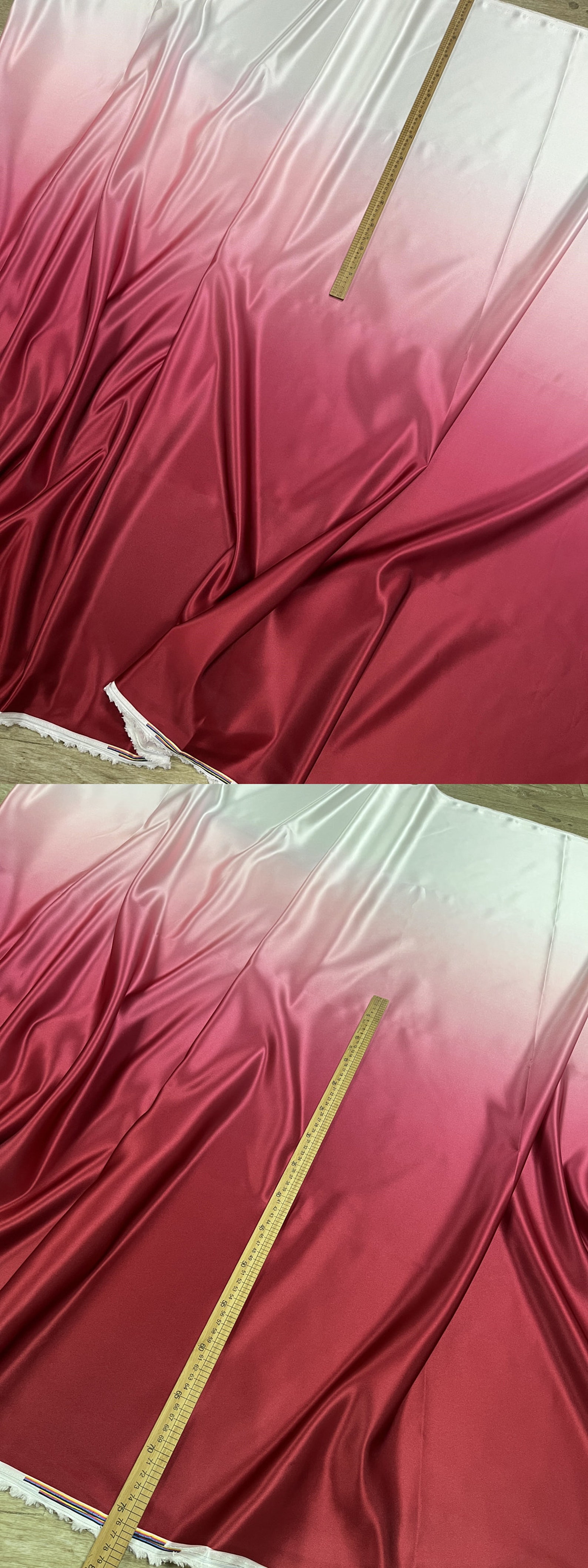 Gradient Fabric, Ombre Satin DIY Polyester Sewing Fabric for ...