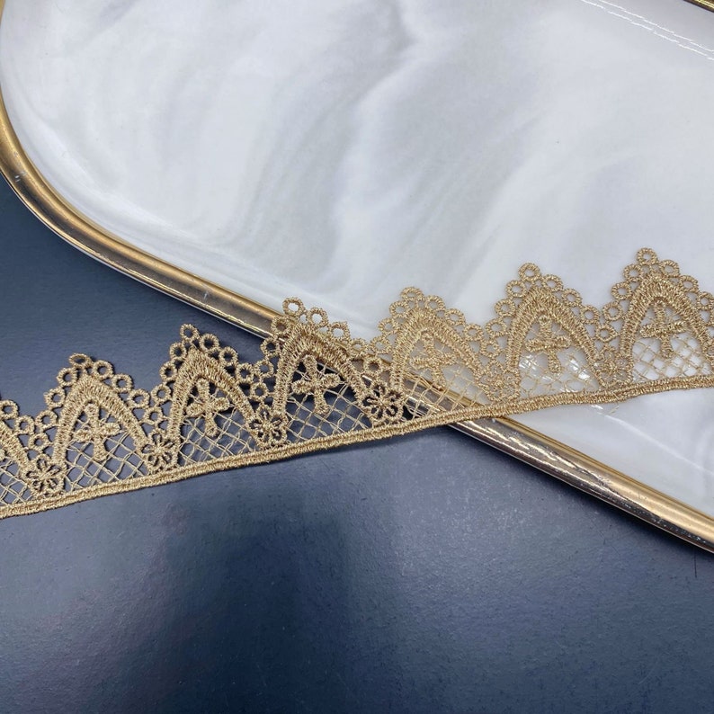 Rose Gold Scallop Lace Trim, Geometry Lace Trim for Costume Veil Border ...