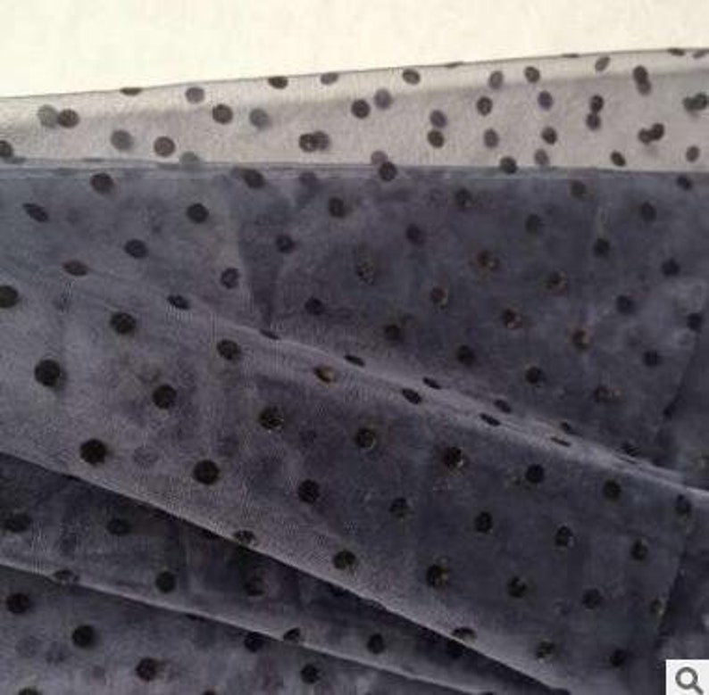 Soft Tulle Dotted Lace Fabric 8mm Swiss Polka Dot flocking | Etsy