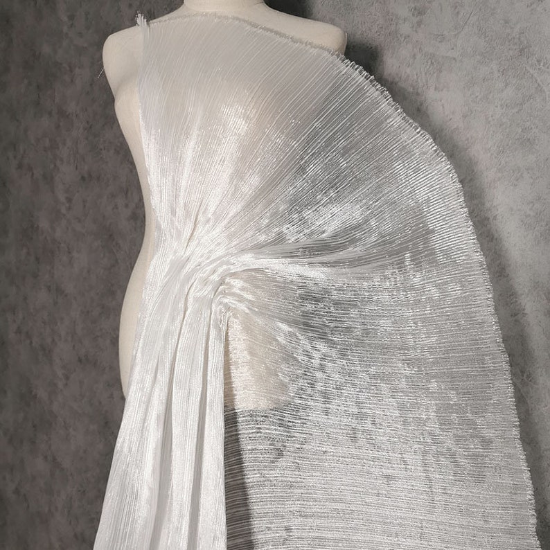 Stiff Shimmer Pleated Organza Lace Fabric Gleam Organza - Etsy