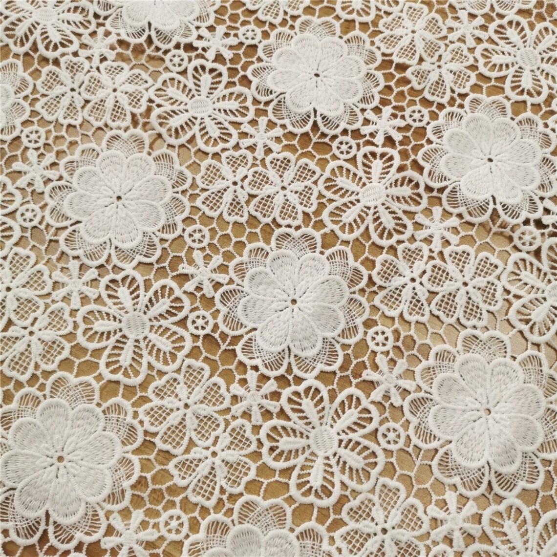 Delicate 3D Flowers Overlay Lace Fabric in off White Bridal - Etsy