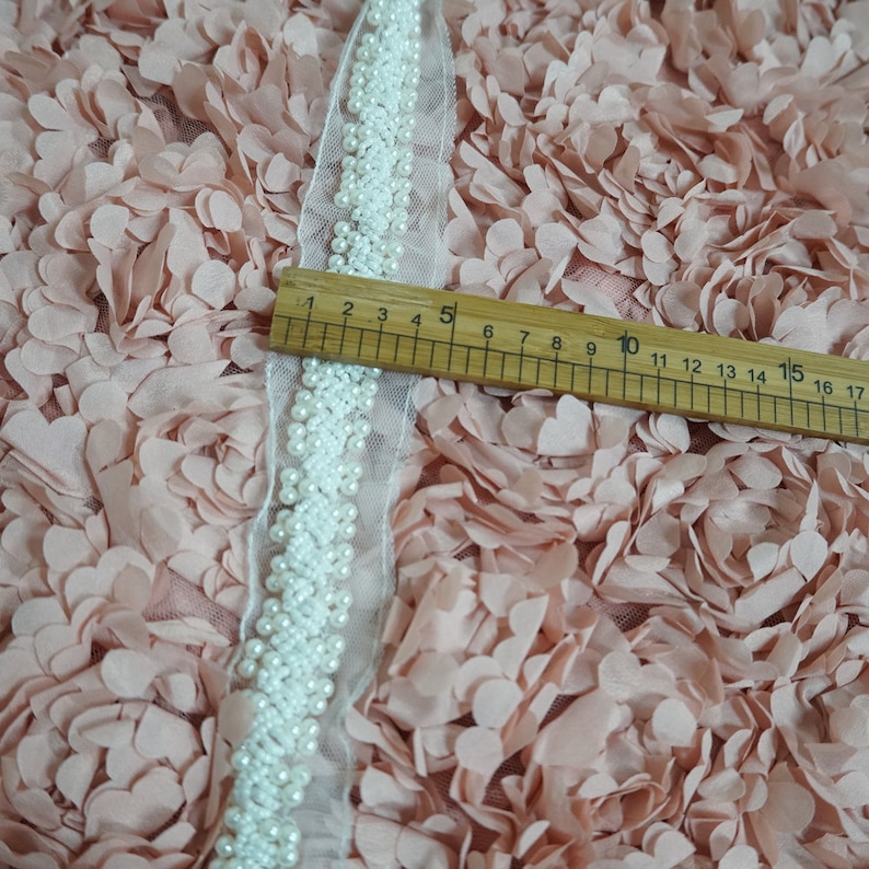 Ivory Cream Beaded Trim Wedding Bridal Sash Trim Headband - Etsy