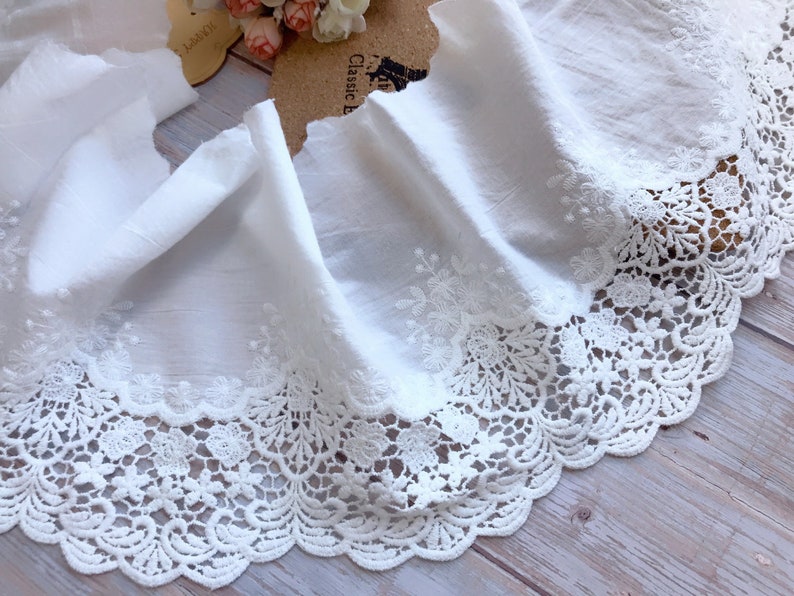 Graceful Cotton Trim Elegant Flower Pattern Borders Trim in - Etsy