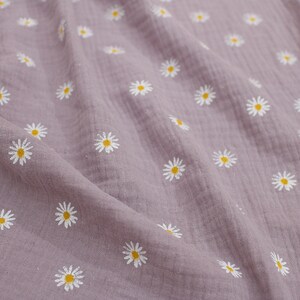 Muslin Calico Daisy Flowers Cotton Fabric, Breathable Fabric for Blouse ...