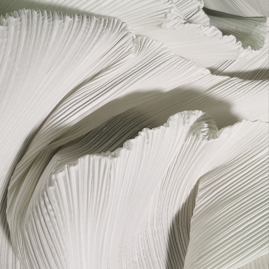 Stiff Ruffled fabric Pleated Texture Bridal gown fabric For | Etsy