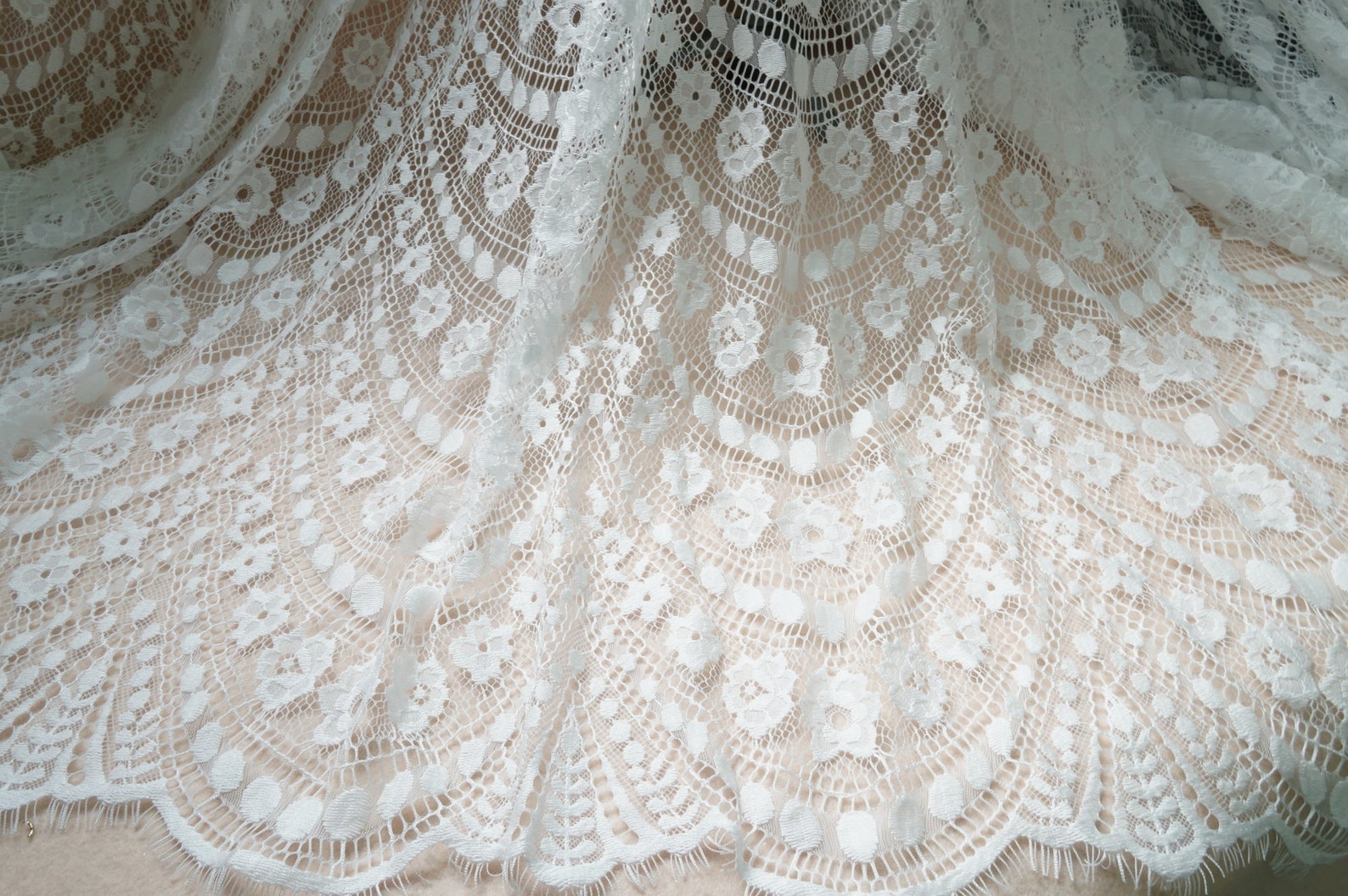 Soft Elegant Floral Chantilly Lace Symmetry French Lace - Etsy