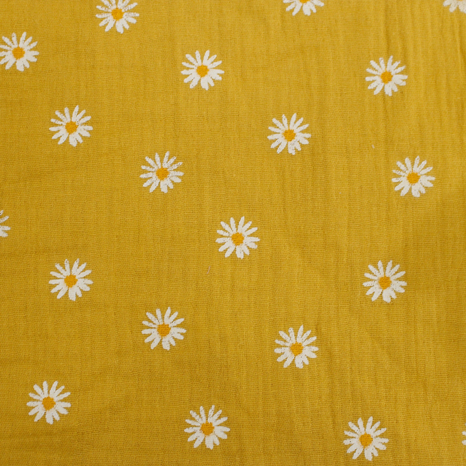 Muslin Calico Daisy Flowers Cotton Fabric Breathable Fabric - Etsy