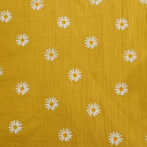 Muslin Calico Daisy Flowers Cotton Fabric, Breathable Fabric for Blouse ...