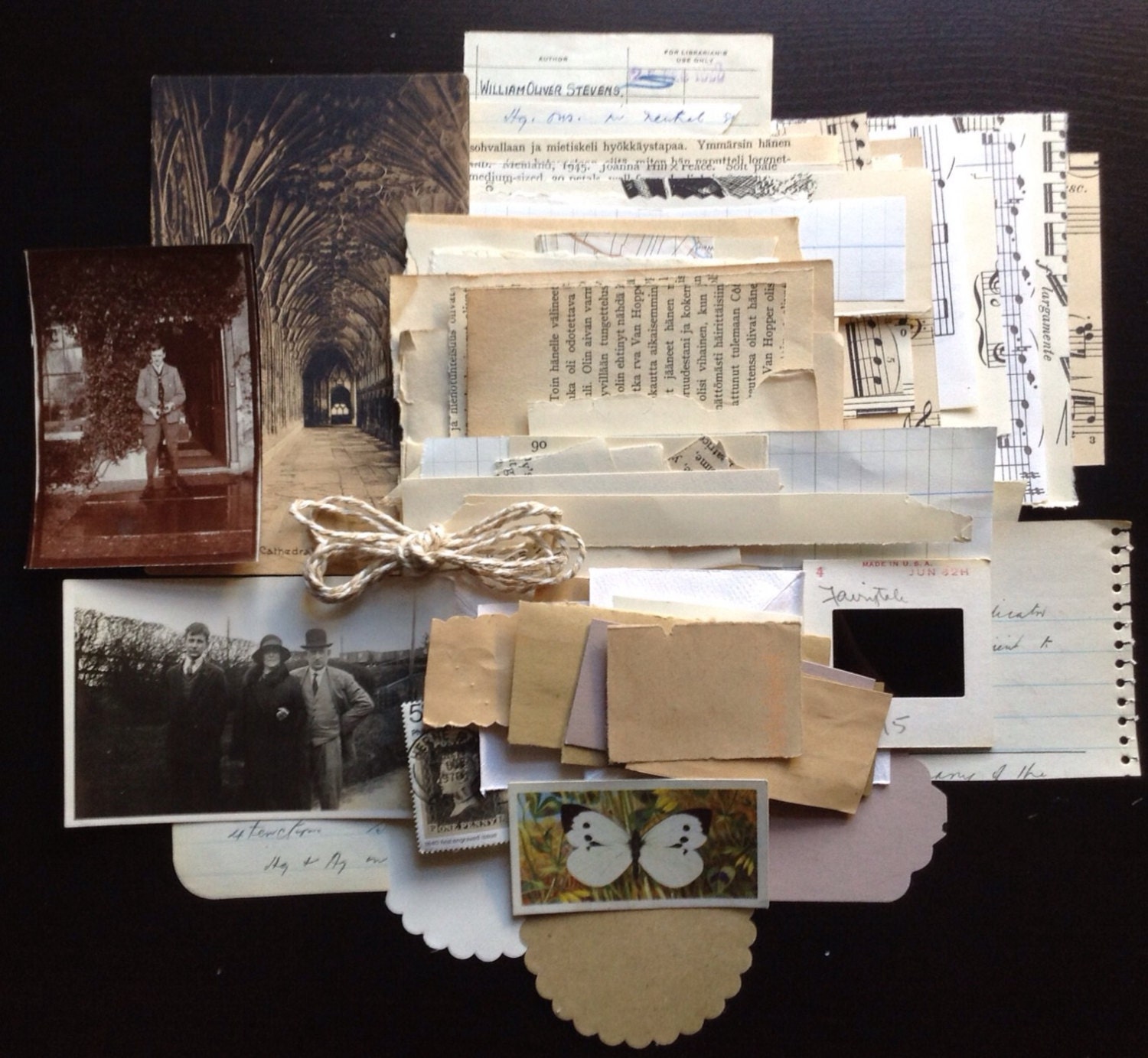 125 Neutral Toned Paper Ephemera Pack | Etsy UK