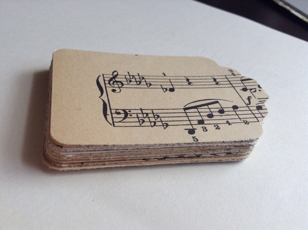 Vintage Sheet Music Tags (30) Hand Die Cut - Etsy