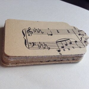 Vintage Sheet Music Tags (30) Hand Die Cut - Etsy