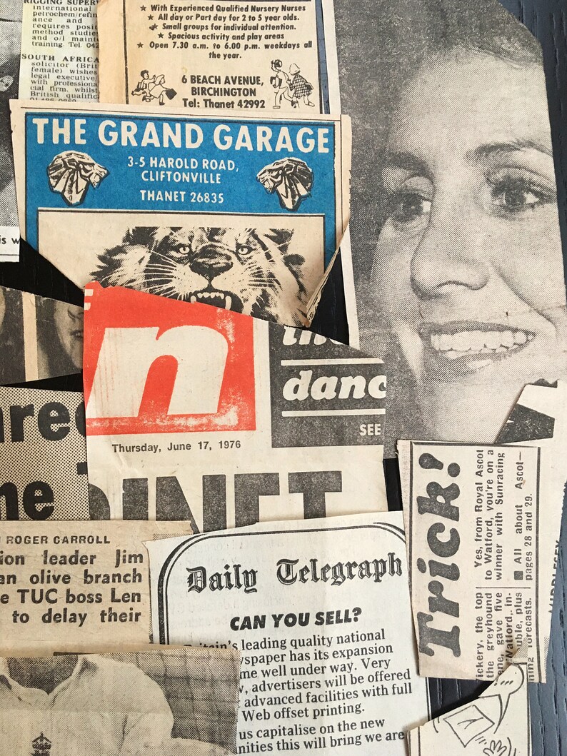 Unique Vintage Newspaper Clipping - Etsy