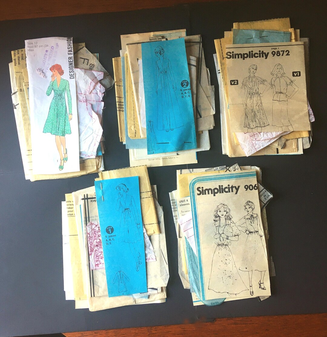 Vintage Sewing Pattern Section Bundles (12) - Etsy