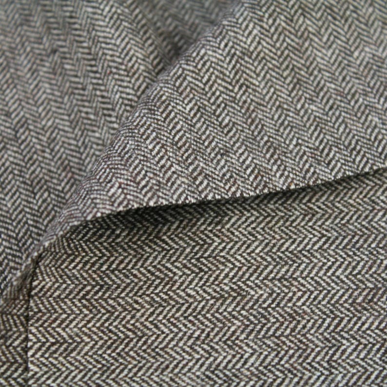 Herringbone Tweed 50% Wool Blend Soft Upholstery Sofa Cushion Chairs ...