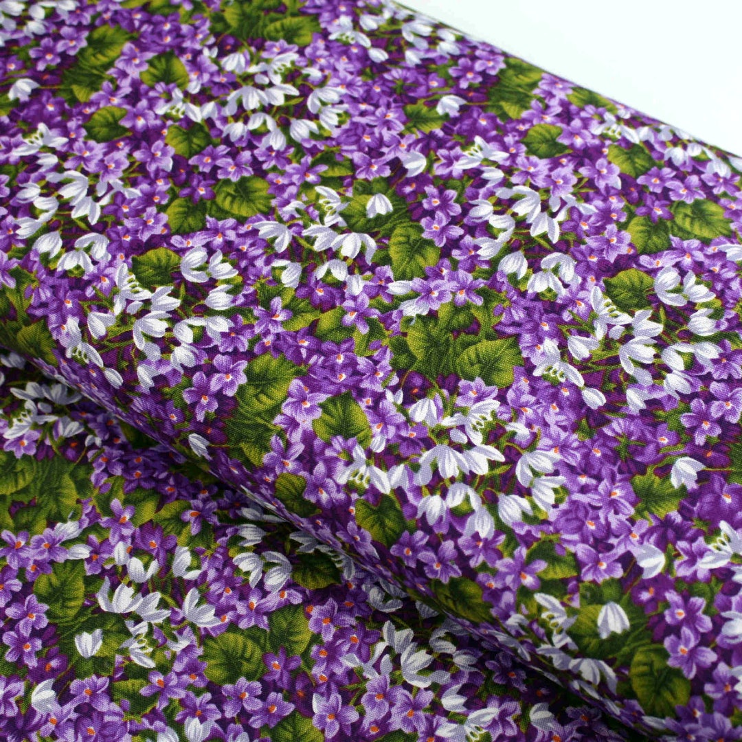 Purple in Garden ~ Hobby Lobby Stores Cotton Craft Fabric FRRE SHIPPING ...