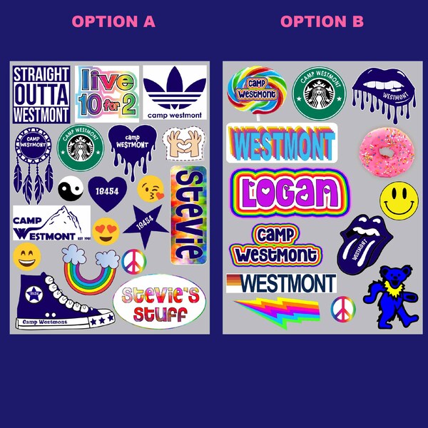 Camp Stickers - Etsy