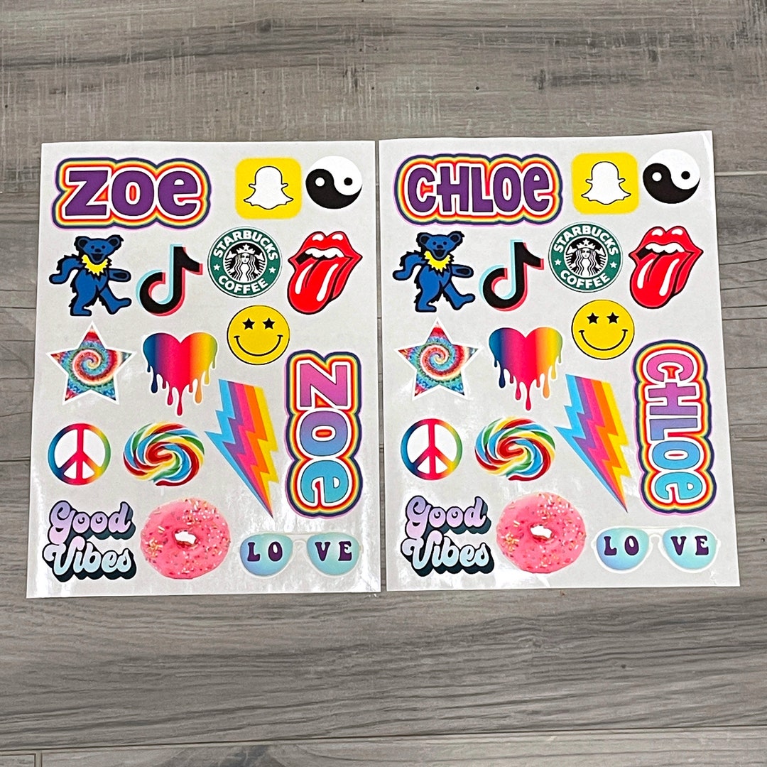 Personalized Sticker Sheet in Rainbow Colors Camp Sticker - Etsy