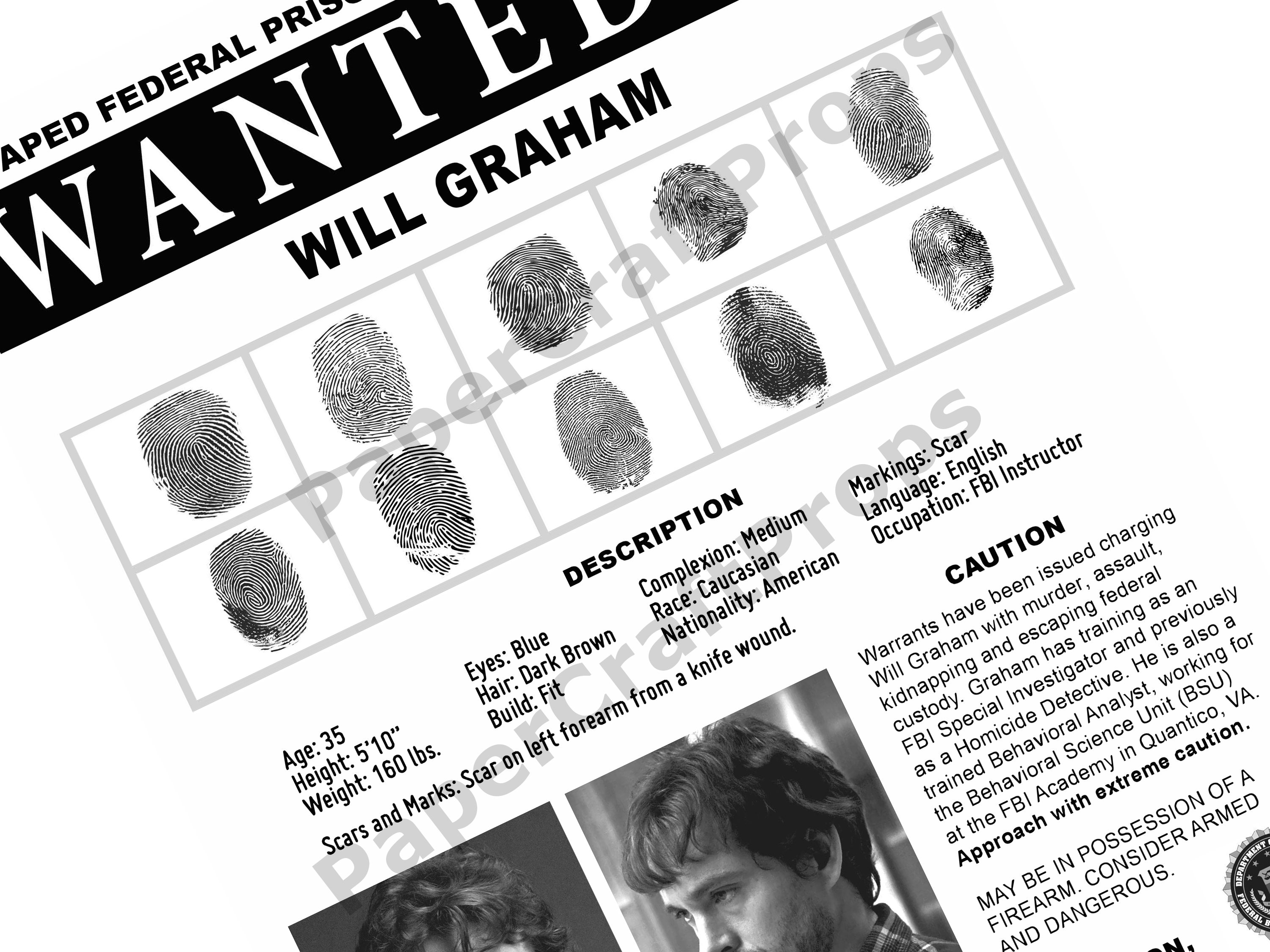 Will Graham Wanted Poster - Etsy