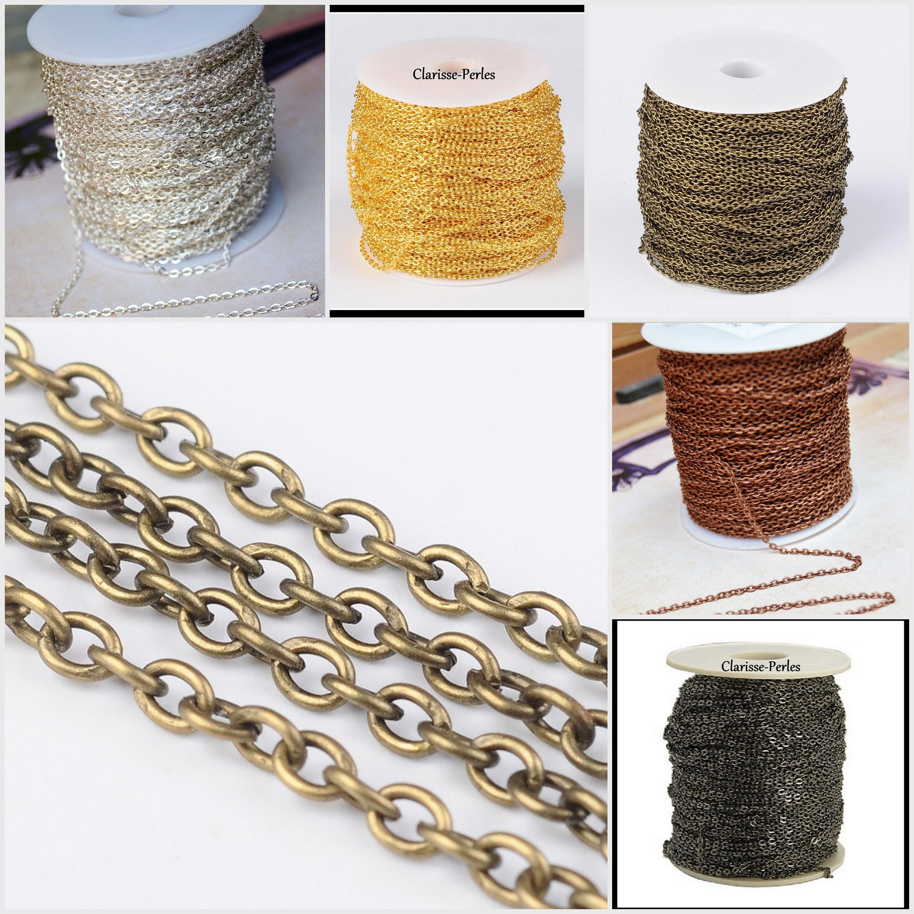 Findings Craft Supplies & Tools Jewelry & Beauty 3 meters fine chain ...