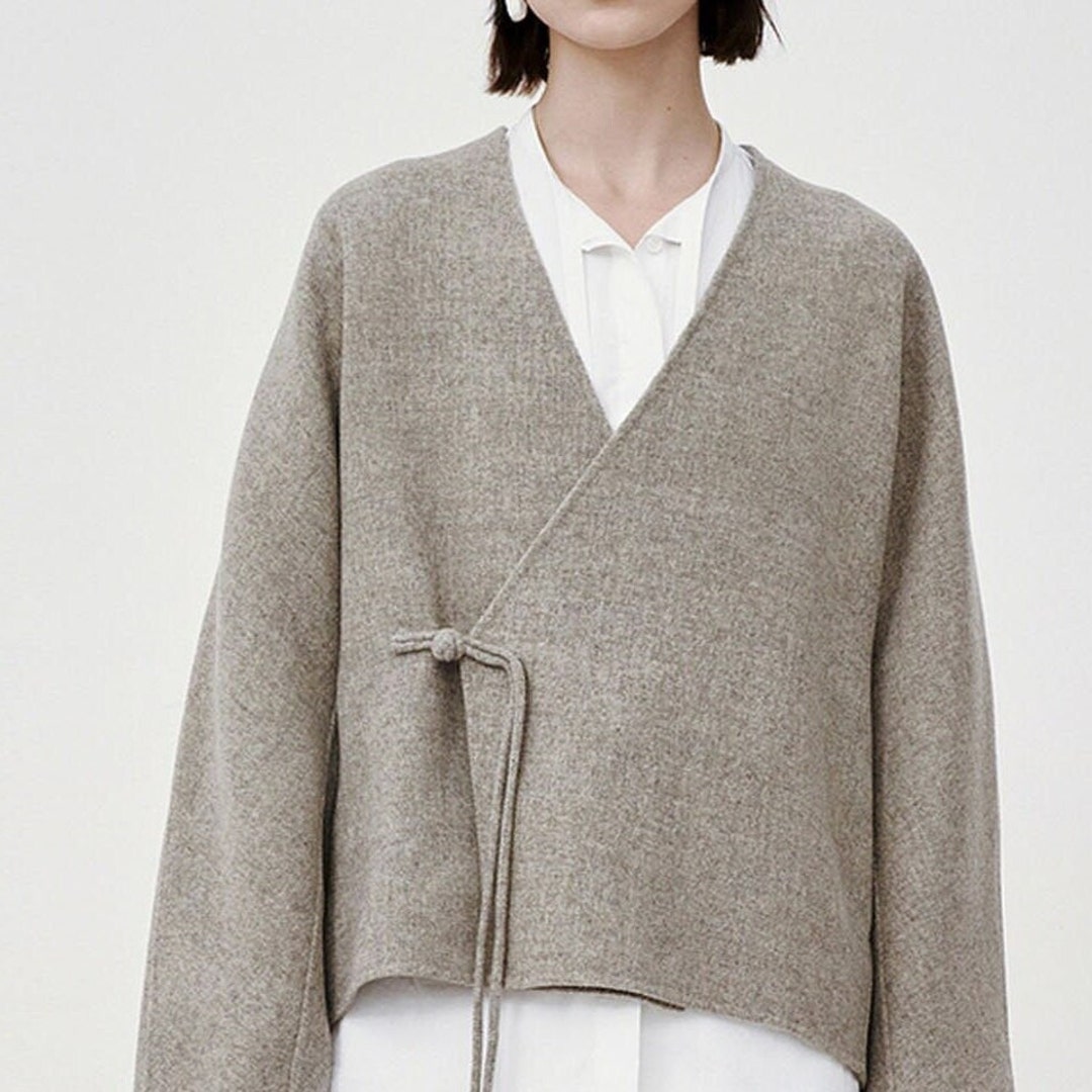 22804---double-faced Wool Hanfu Coat / Hanfu Jacket, Women's Winter ...