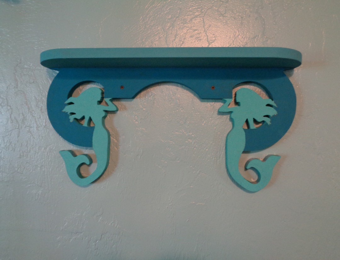 Mermaid Themed Wall Shelf Hand Made in USA - FREE SHIPPING - Etsy