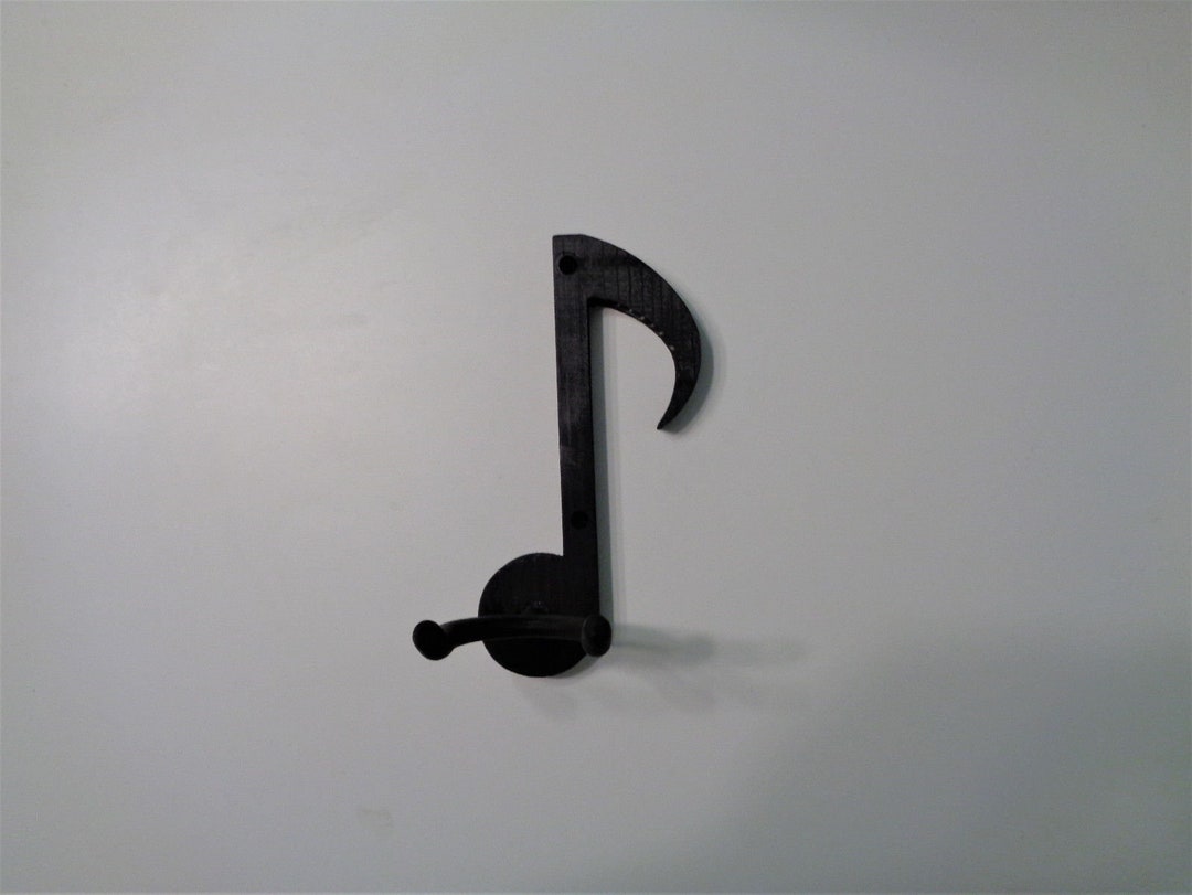 Guitar Musical Note Wall Mount Hanger Eight Note Carved Wood- Free ...