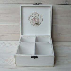 Wooden Tea Box With Roses. Tea Lover Gift - Etsy