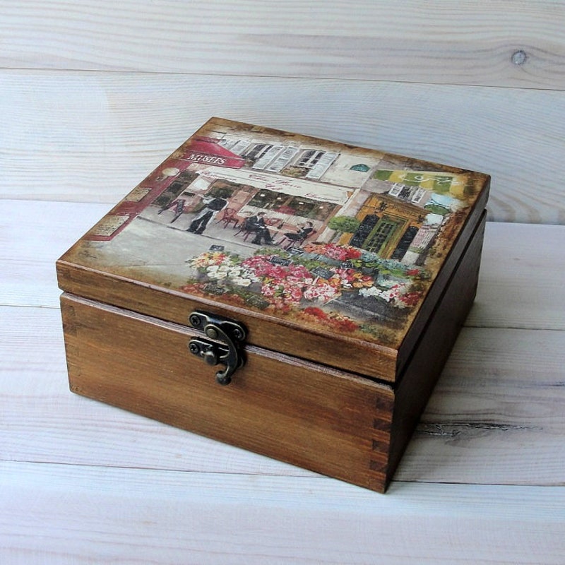 Wooden Tea Box - Etsy