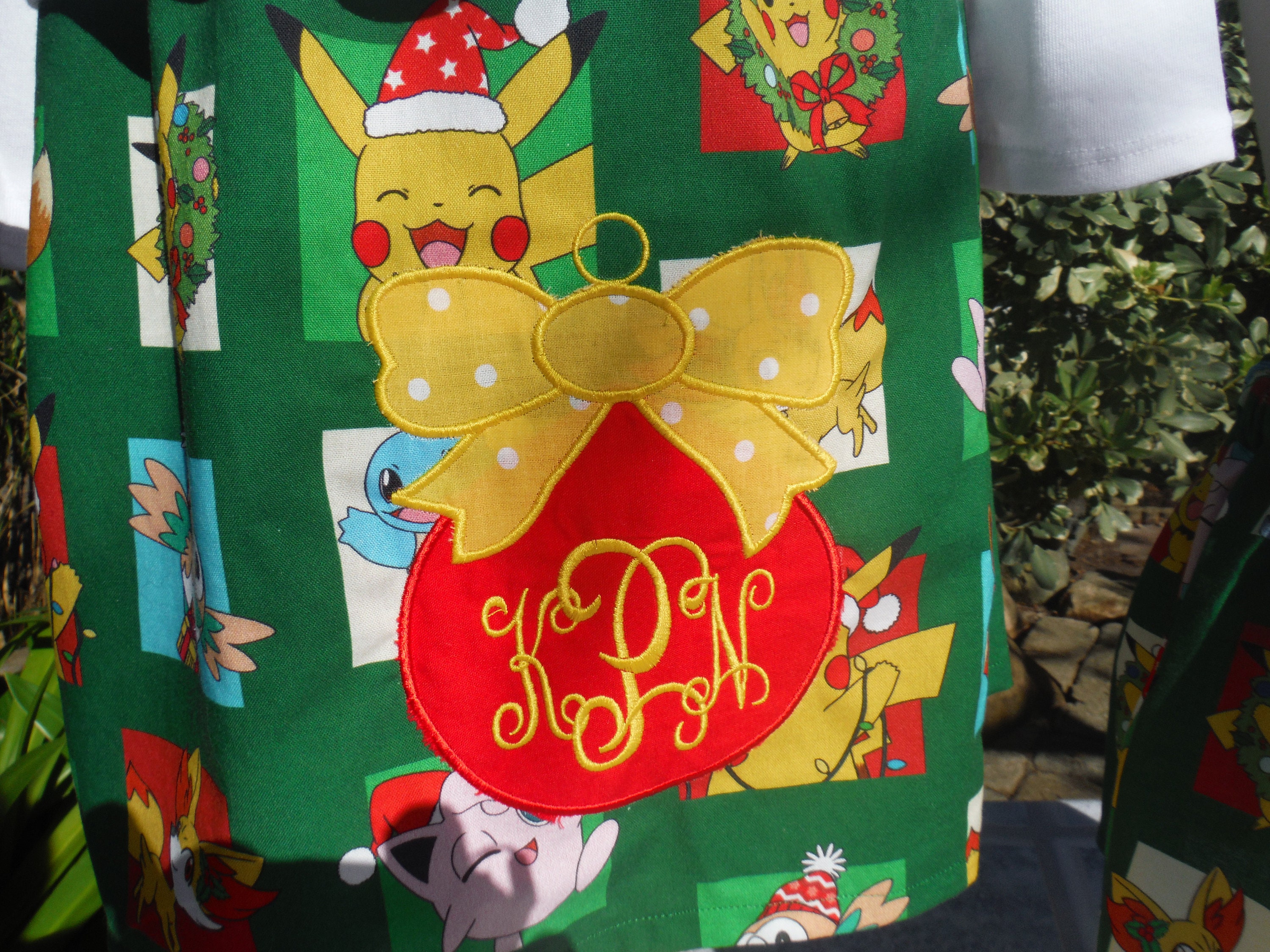 Girls Pokemon Inspired Christmas Skirt Monogram - Etsy