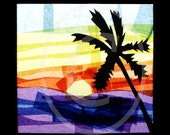 Items similar to Digital File on How to Make Sunset "Stained Glass ...