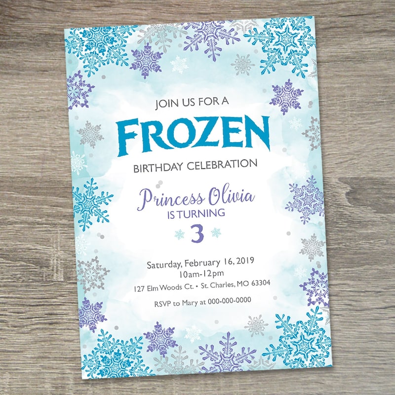 Frozen Invitation - Etsy