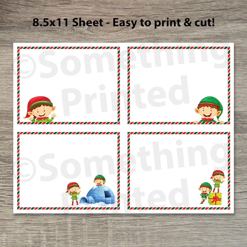 Printable Elf Notes Elf Cards Letter to Santa - Etsy