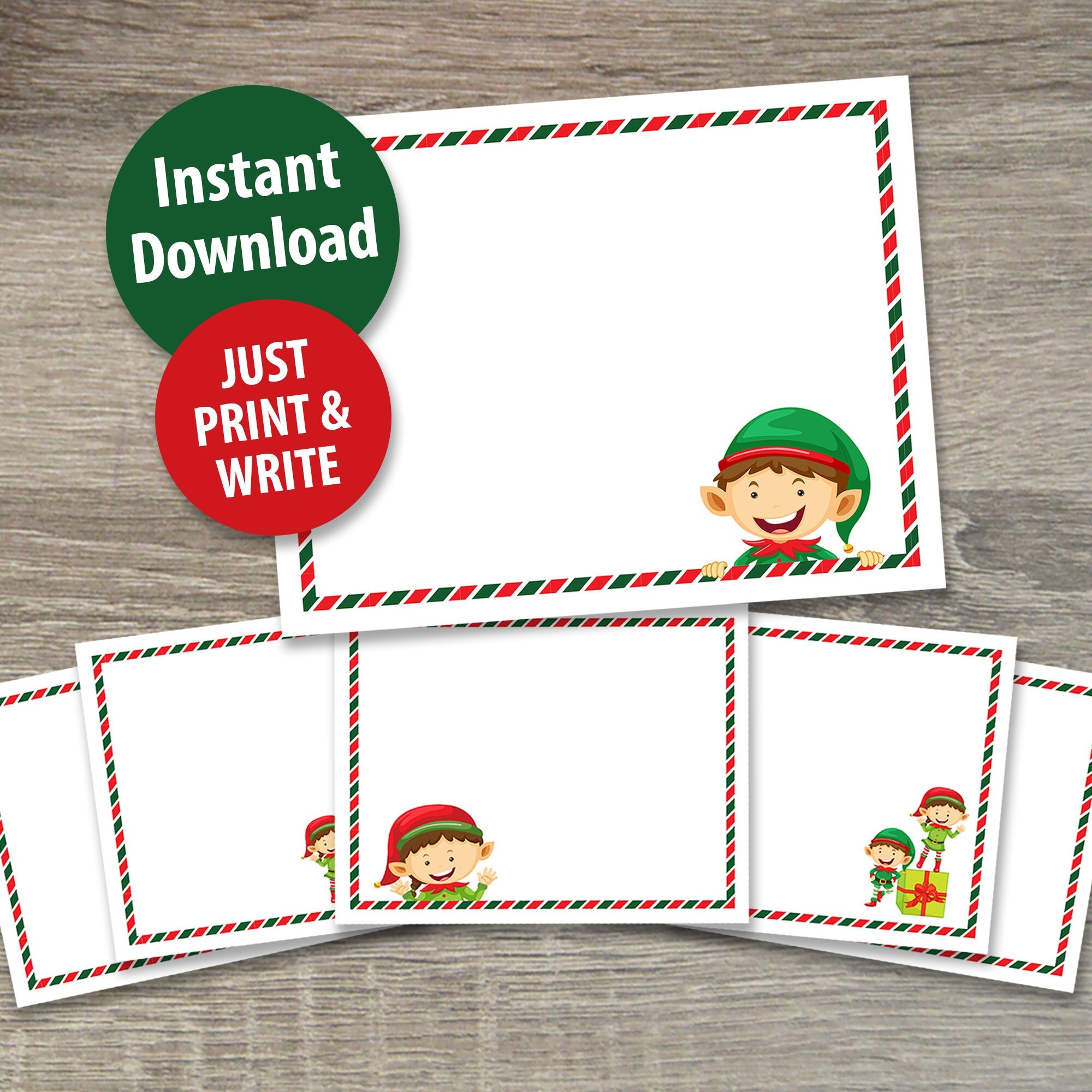 Printable Elf Notes | Elf Cards | Letter to Santa - Etsy