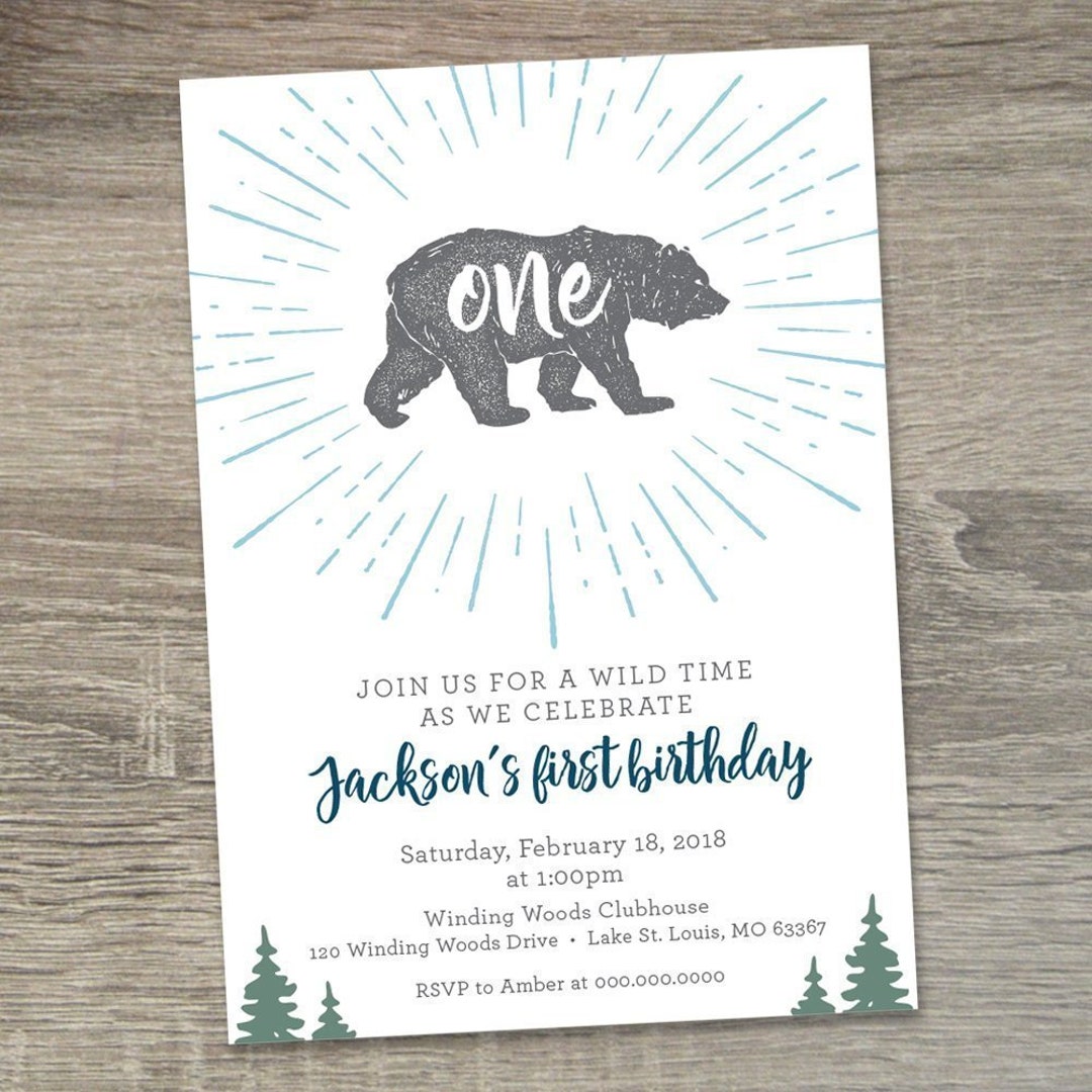 Wild One Birthday Boy | Wild One Bear Birthday | Wild One First ...