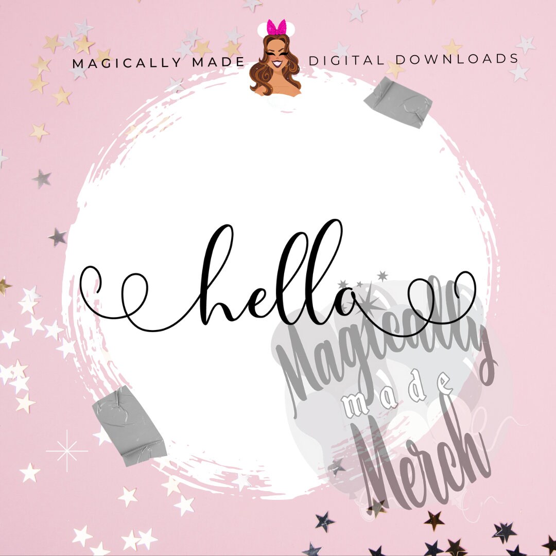 Hello SVG - Great for Cricut PNG Glyph Tails - Etsy