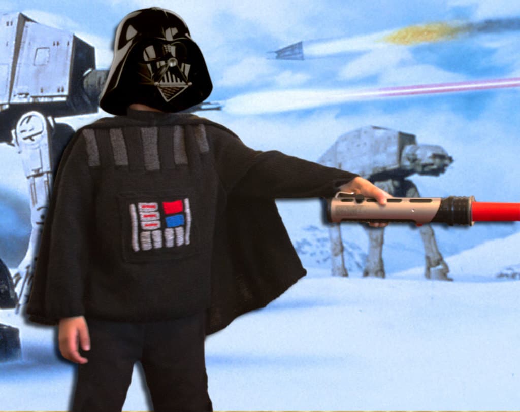 Knitting Pattern for Children's Size Darth Vader Jumper and Cape. - Etsy