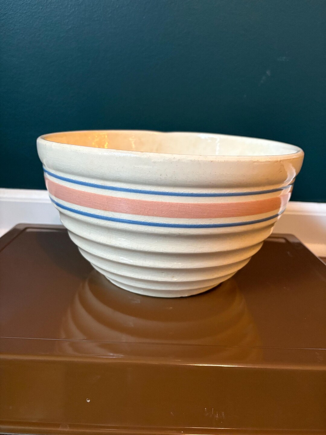 Vintage Beehive Style USA Pottery Mixing/dough Bowl - Etsy