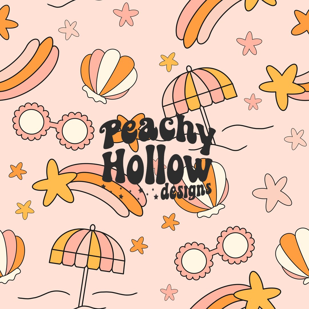 Seamless Retro Summer Pattern File Seamless Beach Seamless Summer ...