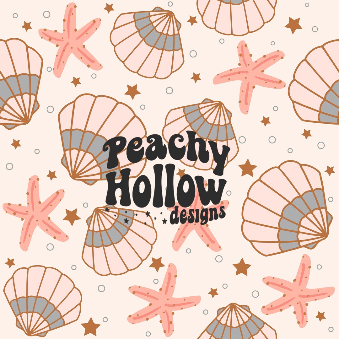 Seamless Summer Pattern File Seamless Beach Shell Seamless Summer Boho ...