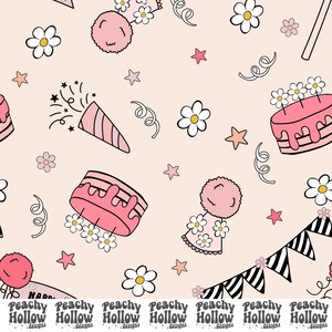 Seamless Hippie File Party Pattern Doodle Birthday Party - Etsy