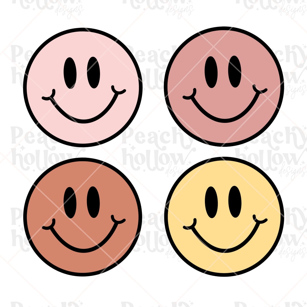 Smiley Face Png Design for Sublimation, Sublimation Designs, Retro ...