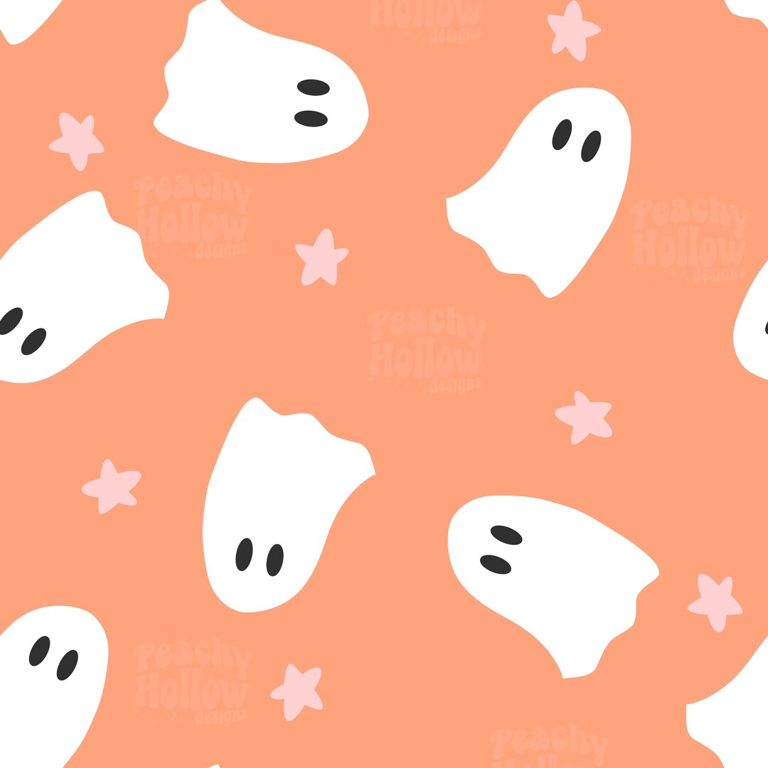 Seamless Halloween Pattern, Seamless Boho Rainbow Ghost Pattern ...