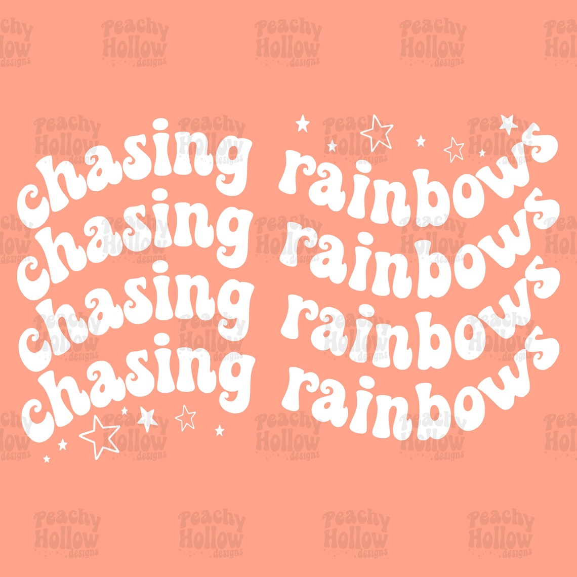 Chasing Rainbows Stacked PNG Print File for Sublimation or - Etsy
